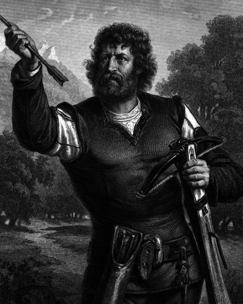 Charakterisierung des Wilhelm Tell, Zeichnung von Friedrich Pecht ...